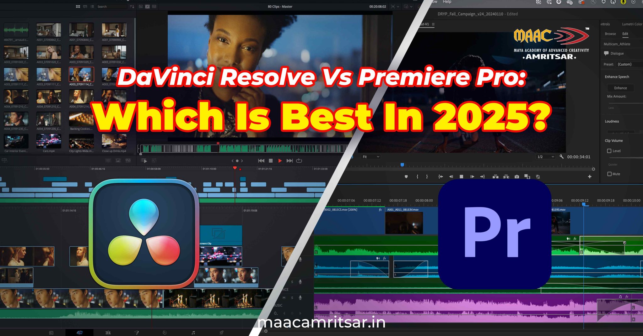 DaVinci Resolve Vs Premiere Pro: Which is Best in 2025? - MAAC BLOG
